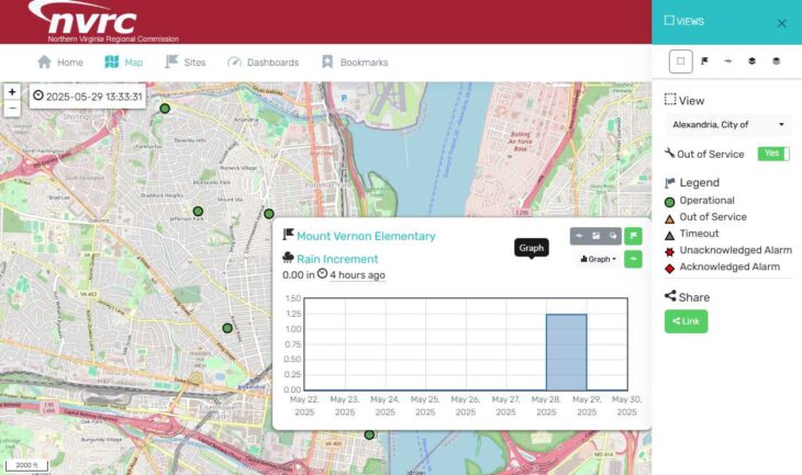 New NoVa Flood Map unifies rain gauge data across Northern Virginia ...
