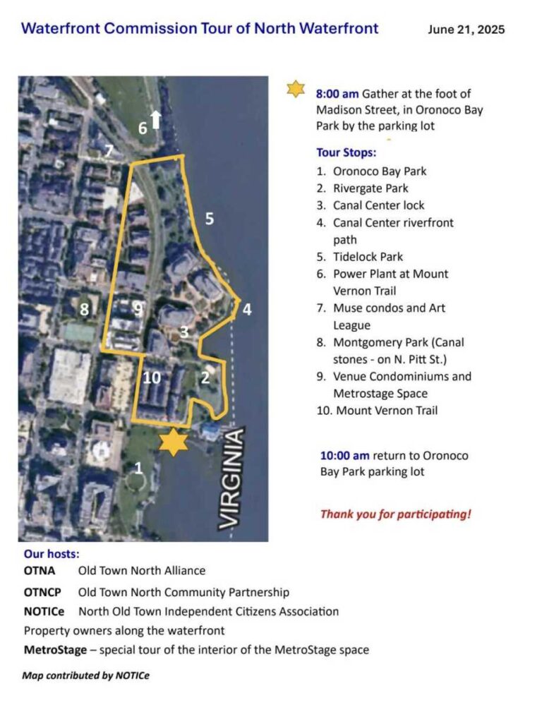 Waterfront Commission to lead tour of Old Town North’s waterfront | ALXnow