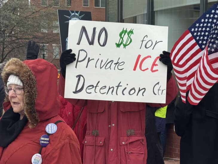 Old Town protestors rally against Citizens Bank for dealings with ICE ...