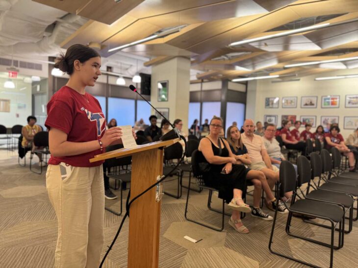 Titans Robotics team members protest move to smaller space at ...